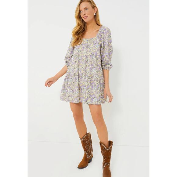 Tuckernuck | Dresses | Tuckernuck Hyacinth House Purple Floral Square ...